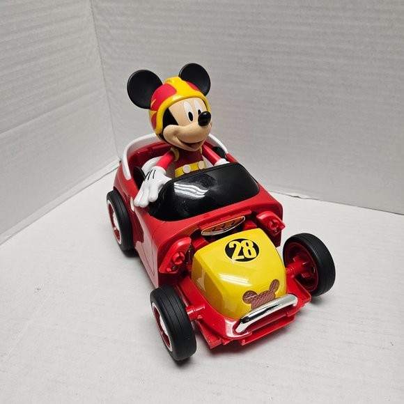 Toys | Disney Mickey Mouse Red Yellow Race Car Number 28 No Remote ...